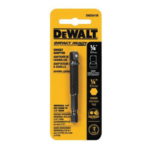 . DeWALT® IMPACT READY® DW2547IR Hex Shank Socket Adapter, Black Oxide ...
